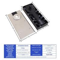 China ModernG-65 Stainless Steel Aluminium Alloy Floor Spring High Low Adjustable Hydraulic Buffer Hinge Door Closer 80-100kg 180 for sale