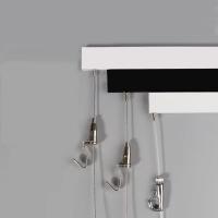 China Stainless Steel Aluminium Adjustable Hidden Painting Hanging Device Track Wire Rope Calligraphy Exhibition Gallery 3m Length for sale