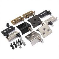 China Modern Stainless Steel Concealed Hinge Cabinet Door Bracket No-Drill Angle Iron Upper/Lower Pivot Loose-Leaf Hidden 2mm 10kg for sale