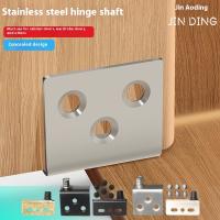China Modern Stainless Steel Concealed Hinge Cabinet Door Bracket No-Drill Angle Iron Upper/Lower Pivot Loose-Leaf Hidden 2mm 10kg for sale