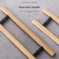 China Modern Wooden Sliding Door Frame Satin Finish Aluminium Alloy Solid Wood Handle 3-Year Warranty Horizontal Hand Hotel Total for sale