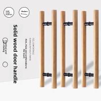 China Modern Wooden Sliding Door Frame Satin Finish Aluminium Alloy Solid Wood Handle 3-Year Warranty Horizontal Hand Hotel Total for sale
