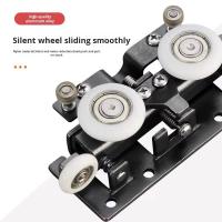 China Ghost Door Dual Direction Buffer Hanging Wheel Special Hardware Accessory for Trackless Sliding Furniture for Living Room for sale