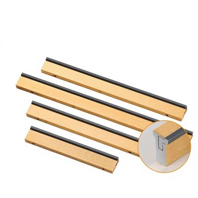 China Scandinavian Modern Black Gold Aluminum Cabinet Door Handle Simple Luxury Kitchen Wardrobe Furniture Knobs for sale