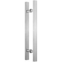 China Modern Large Push-Pull Square Glass Door Wooden Door Handle Stainless Steel Tube Rose Black Titanium Hotels Durable 3-Year for sale