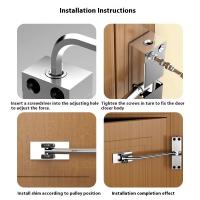 China Simple Modern Stainless Steel Adjustable 20-30kg Automatic Door Closer Spring School Kitchen Hotel Living Room Hospital Outdoor for sale