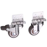 China Durable 50mm PP Flat Rigid Furniture Casters Plastic Ball Adjustable 40kg Load Capacity Silent Eco-Friendly Roller Bearing for sale