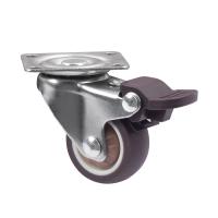 China Durable 50mm PP Flat Rigid Furniture Casters Plastic Ball Adjustable 40kg Load Capacity Silent Eco-Friendly Roller Bearing for sale