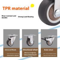 China Modern Silent Furniture Trolley Wear-Resistant Soft Rubber Universal Caster Brake Small Pulley Direct Factory Living Room Office for sale