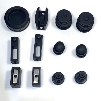 China Modern Durable Zinc Alloy Bathroom Sliding Glass Shower Door Hardware Kit with Screw Installation and 2-Year Warranty for sale