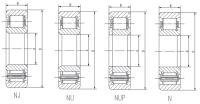 China Industrial Cylindrical Roller Bearings  NJ, NU, NUP Series (11, 12, 13 Series)    single row,double row,multi-row for sale