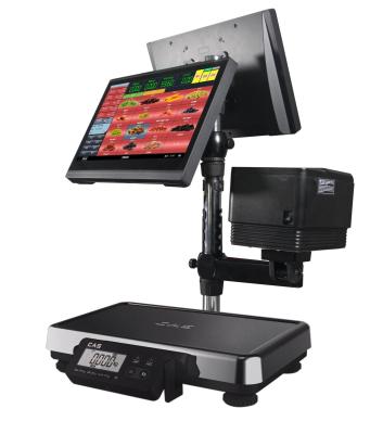 China 80mm Thermal Printer All-in-One POS Terminal 14.1 Inch Dual Screen Cash Register System for sale