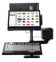 China 80mm Thermal Printer All-in-One POS Terminal 14.1 Inch Dual Screen Cash Register System for sale