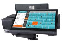 China 80mm Thermal Printer All-in-One POS Terminal 14.1 Inch Dual Screen Cash Register System for sale