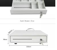 China Grey White Metal ABS Plastic Cash Drawer CD-400 with 5 Grid Cash Slots RJ11 for sale