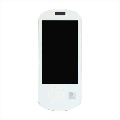 China Max White Metal Wall Fast Food Payment Kiosk with Qr-code Scanner and Thermal Printer for sale
