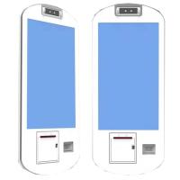 China Max White Metal Wall Fast Food Payment Kiosk with Qr-code Scanner and Thermal Printer for sale