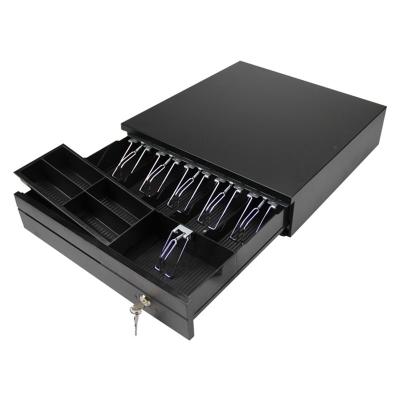 China CD-400 Cash Drawer with 5 Bill Slots and 4 Coin Slots RJ11 Lockable Metal ABS for sale