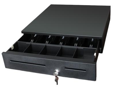 China Metal ABS Plastic Cash Drawer CD400 with 5 Bill Slots and 4 Coin Slots RJ11 for sale