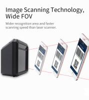 China USB 2D Barcode Scanner ABS+PC Desktop Bit Error Rate 1/5 for Efficient Scanning for sale