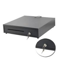 China Grey White Metal RJ11 Electronic Cash Drawer CD-400 with 4 Bill 3 Coin Boxes for sale