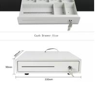 China Retail Supermarket Cash Drawer Metal 5 Bill 5 Coin Tray Sturdy Construction RJ11 for sale