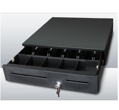 China 12V 24V RJ11 Cash Till Box with 5 Bill Trays and 5 Coin Trays Metal ABS for sale
