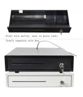 China 12V 24V RJ11 Cash Till Box with 5 Bill Trays and 5 Coin Trays Metal ABS for sale