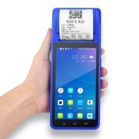 China Handheld Android POS Terminal with 58mm Printer and Barcode Scanner 24cm x 12cm for sale