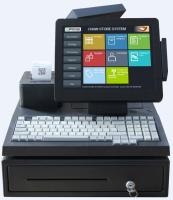 China All-In-One POS System with Resistive Touch Screen Built-in Printer and Cash Drawer for sale