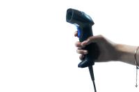 China Black Handheld USB Barcode Scanner for Warehouse Transportation Express Delivery Retail for sale