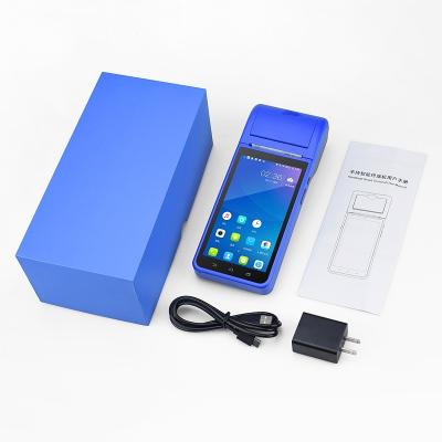 China Android 8.1 4G Portable POS Terminal 2GB RAM 32GB ROM 5.5 Inch HD Screen 58mm Thermal Printer for sale
