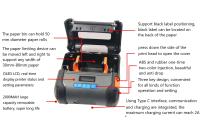 China 72mm Thermal and Label Printing Speed BT Supported Pos PrinterMachine for Payment Kiosks for sale