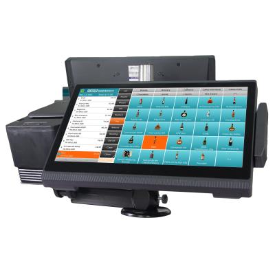 China Supermarket Dual Screen Payment Kiosk HDD-780 with 80mm Printer and Weight Scale for sale