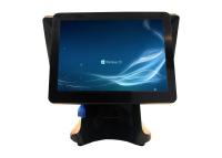 China 15'' Capacitive Touch Screen POS Terminal With LED/VFD Customer Display And Win 10 OS for sale