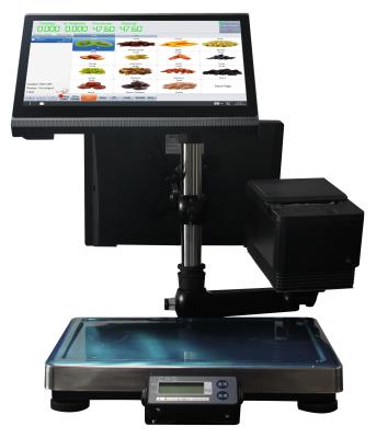 China 14.1 Inch Dual Display POS System with 80mm Thermal Printer 2GB RAM 32GB Storage for sale