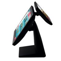 China Aluminium Alloy POS System with 15.6 Inch Main Screen Straight Stand Cash Register for sale