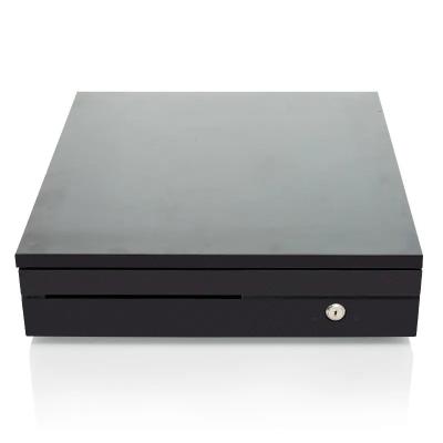 China Metal ABS Plastic Cash Drawer RJ11 Interface Port for POS Terminal 4 Coin 3 Bill Grey White for sale