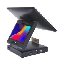 China Retail POS Machine with Dual Touch Screens 15.6 inch for Stores and Cofa Shops for sale