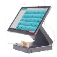 China Retail POS Machine with Dual Touch Screens 15.6 inch for Stores and Cofa Shops for sale