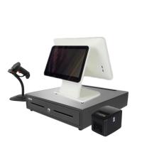 China 15.6 Inch HD Dual Screen POS System with WIN10/ Android 7.1 Stable Epos Resistive Touch for sale