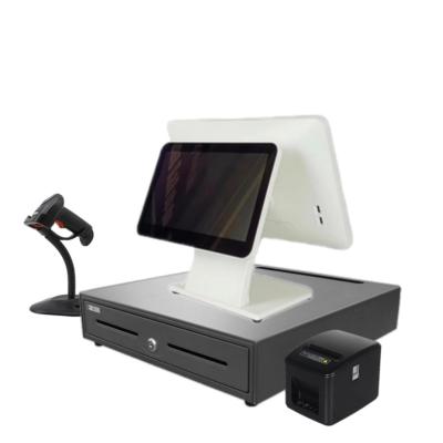 China 15.6 Inch HD Dual Screen POS System with WIN10/ Android 7.1 Stable Epos Resistive Touch for sale