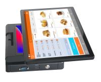 China Foldable All-In-One POS Machine with Dual Screens Android Support and MSR Card Reader for sale