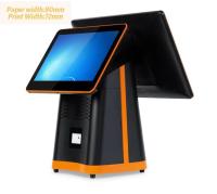 China 15.6 Inch POS System with Built-in 80mm Printer LED8 VFD Display Cash Register Kiosk for sale