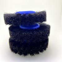 China Plastic Hub Polishing Brushes Upright Bristle Four Rows Lathe Polishers Wheel for sale