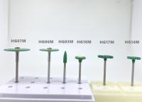 China Sintered Dental Rubber Diamond Polisher green Pre Polishing Zirconia Grinding Wheel for sale