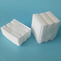 China 100% Cotton Nonwoven Cosmetic Cotton Pads 5x6cm Square - Medical Grade, Water Soluble, Lint Free for sale