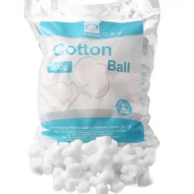 China 100PC/Bag Disposable Medical Dressing Non Sterile 1g Cotton Ball for sale