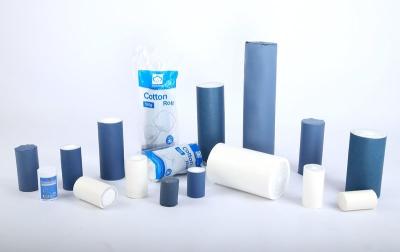 China Hydrophilic Cotton Roll Absorbent Medical White 100% Wool Sterile / Non Sterile Cutting-Head Common for sale