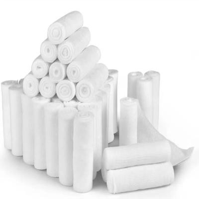 China Customized Sizes Medical Absorbent 100% Hydrophile Gauze Bandage Cotton Gauze Roll for sale